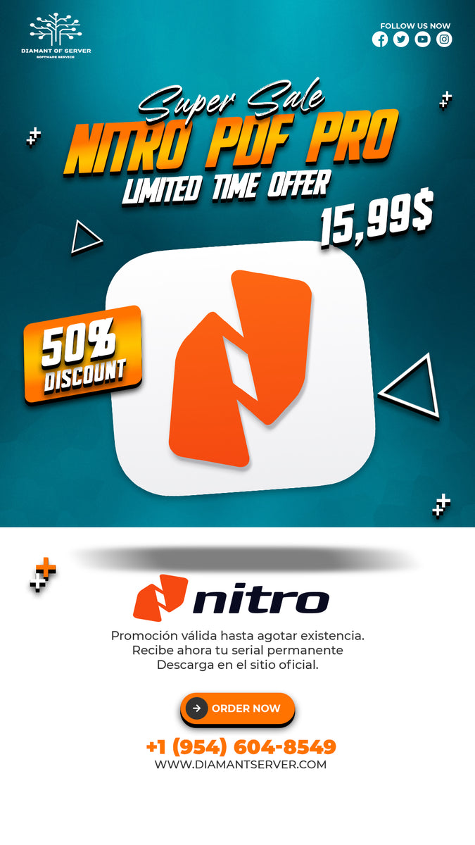 Licencia Nitro PDF Pro Original Permanente – Diamant Server Software
