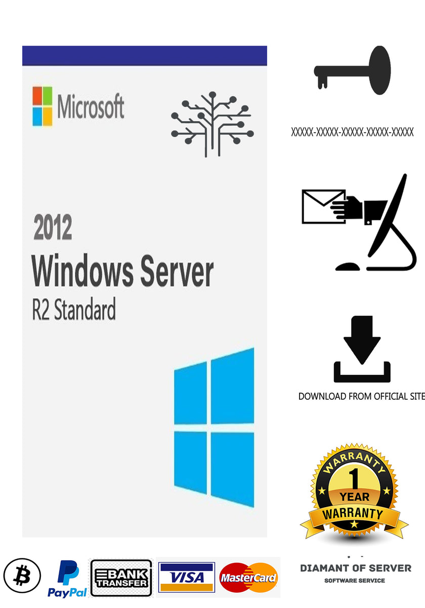 Windows Server 2012 R2 Standard Genuine Key Permanente RETAIL OEM ...